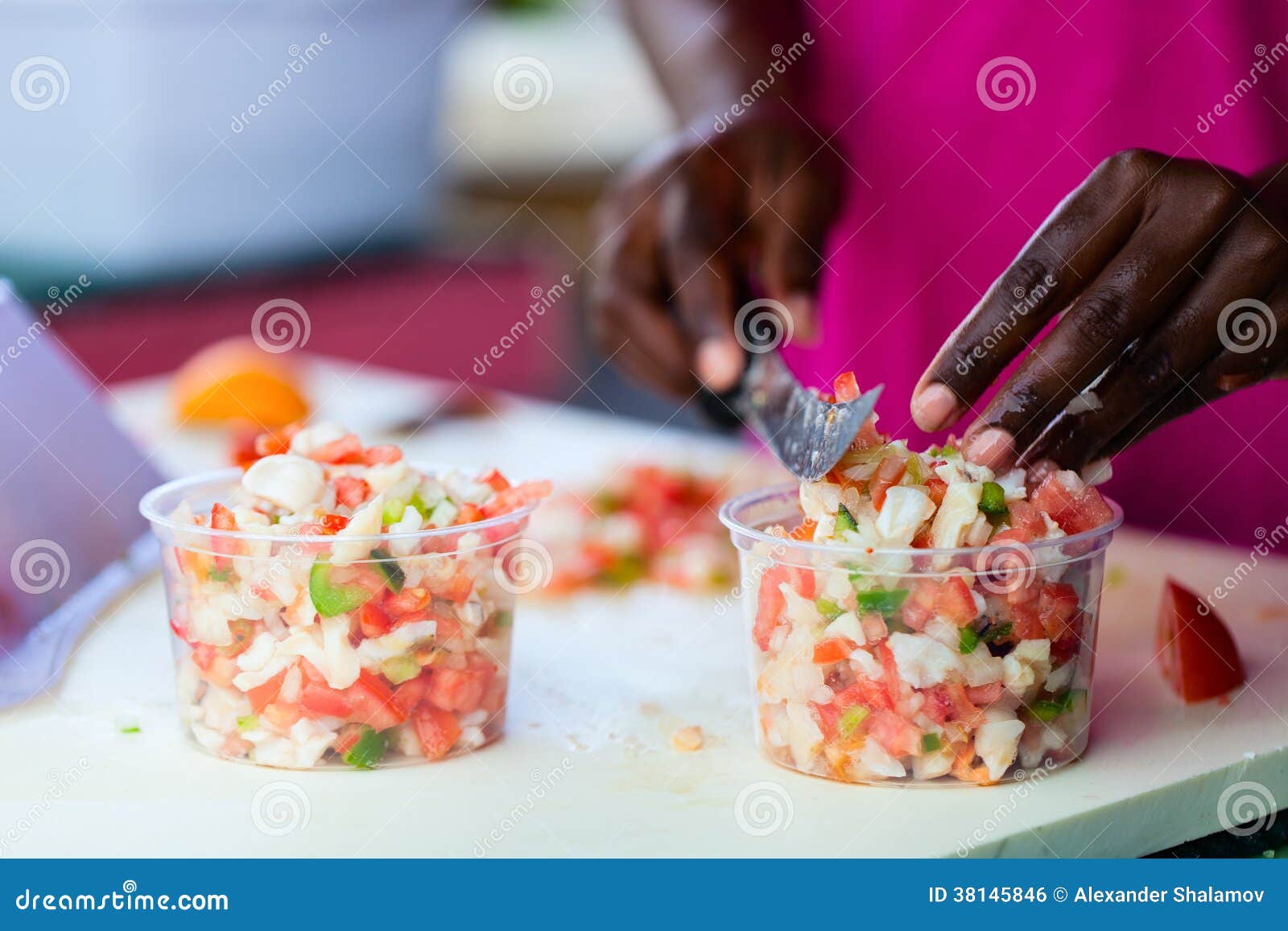 Bahamian conch salad stock photo. Image of marinated - 38145846