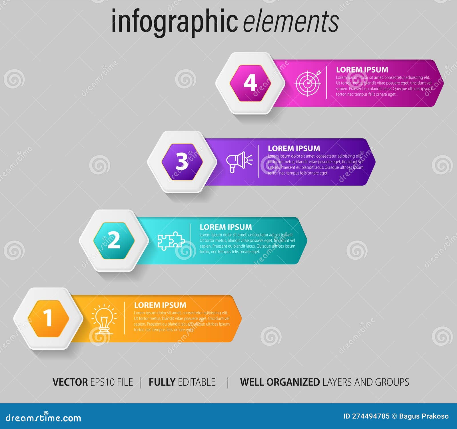 Infographic Elements Data Visualization Vector Stock Vector - Illustration of portfolio, graph ...