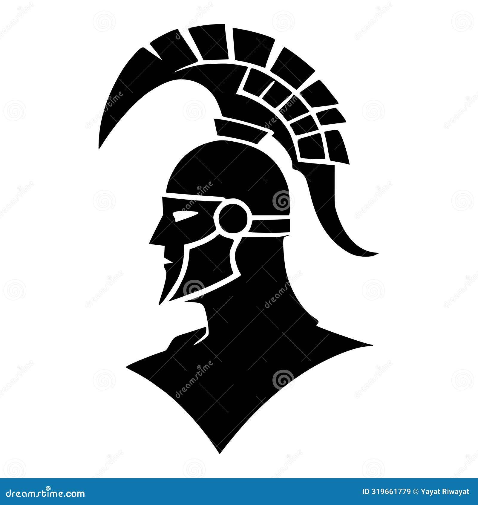 Gladiator Face for Design Logo, Emblem, Sign, Vector, Tattoo, Symbol or ...