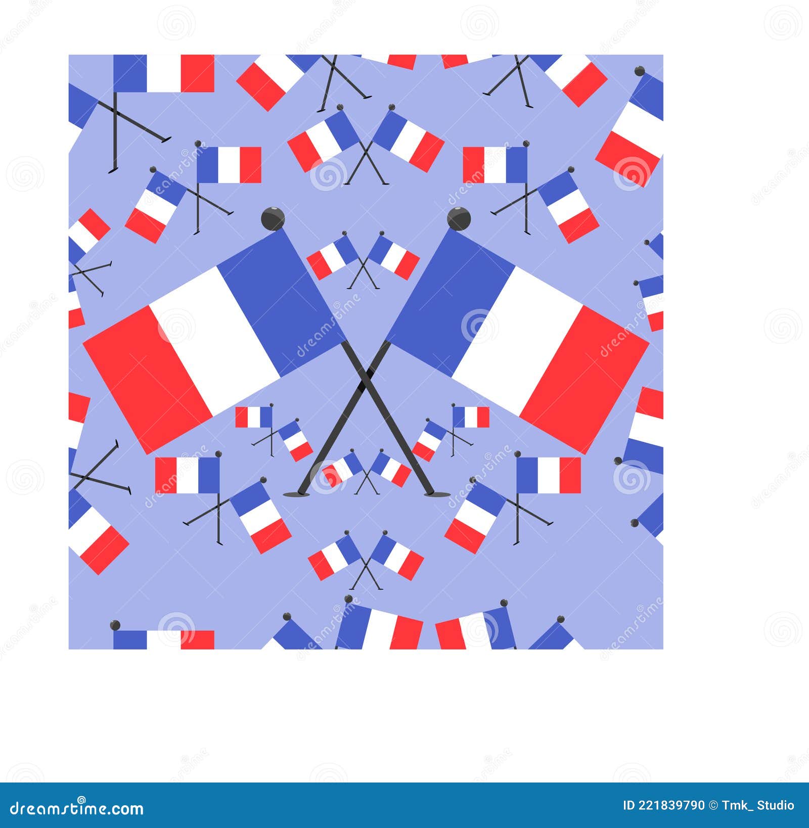 Vector Illustration of France Pattern Flags Stock Vector - Illustration ...