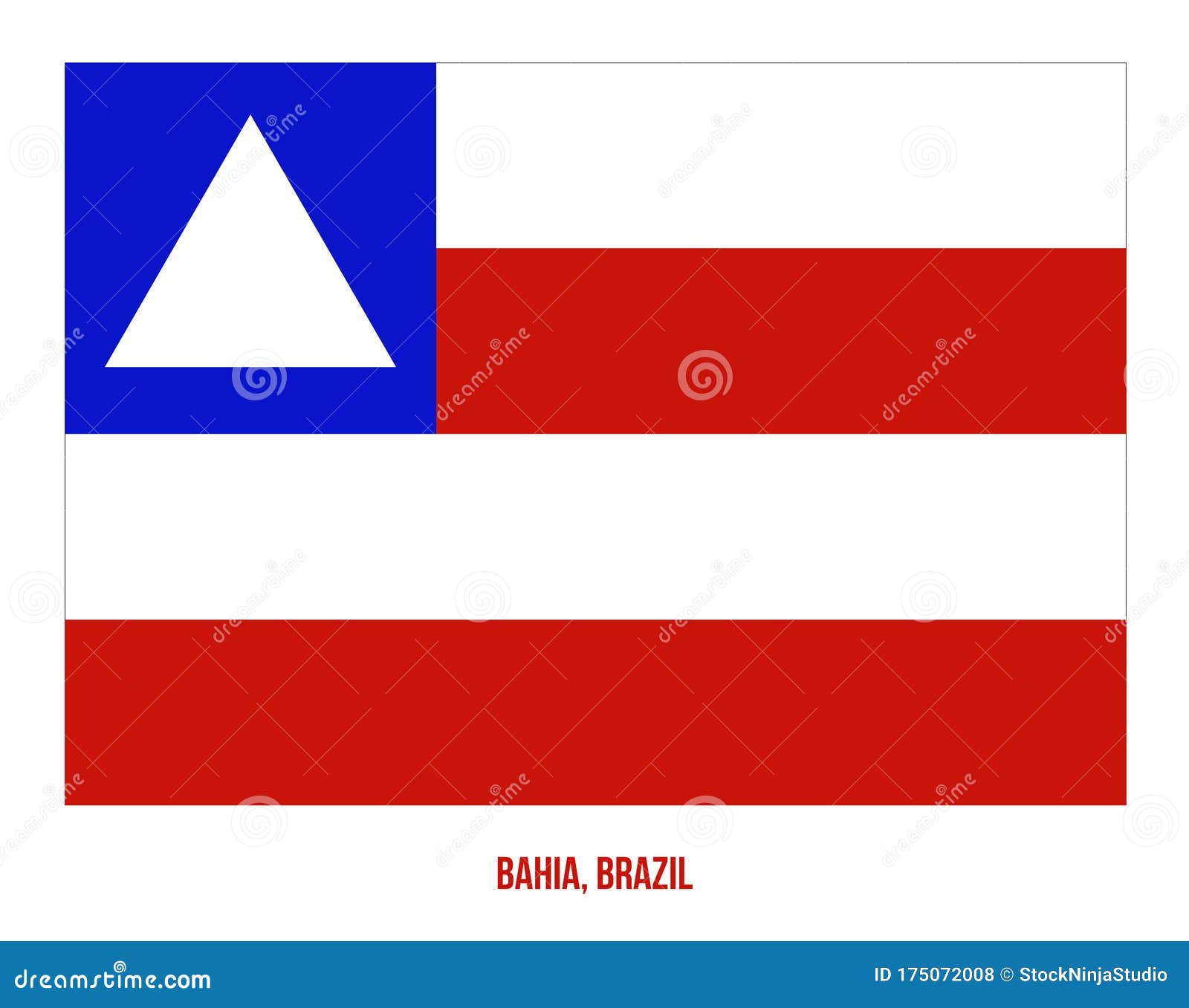 Bahia Flag Vector Illustration on White Background. States Flag of ...