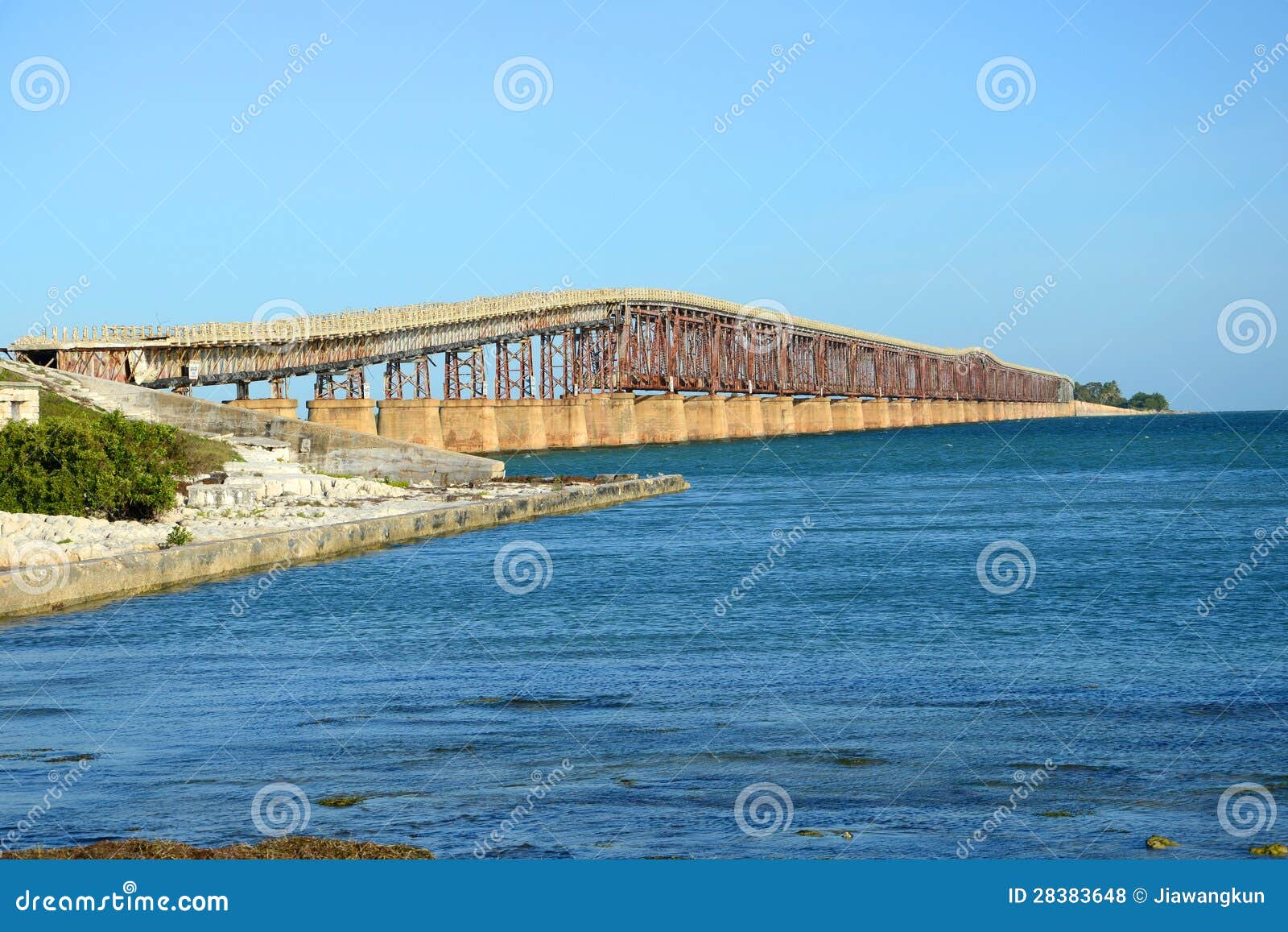 Bahia Honda Rail Bridge, Key West Stock Photo - Image of keys, iron ...