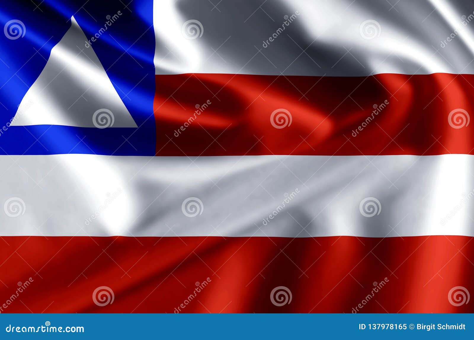 Bahia Realistic Flag Illustration. Stock Illustration - Illustration of ...