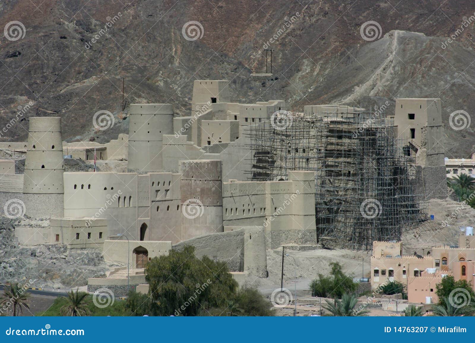 Bahla Fort stock image. Image of fortress, ruins, aged - 14763207