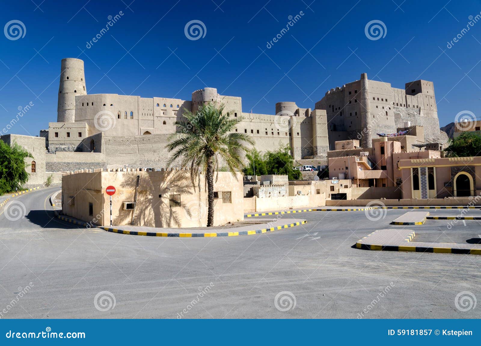 Bahla Fort stock image. Image of arabic, building, arabian - 59181857