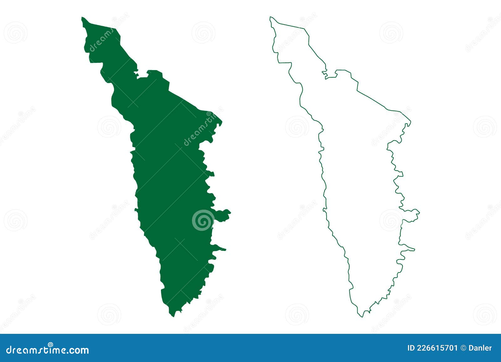 Bahraich District Uttar Pradesh State, Republic of India Map Vector ...