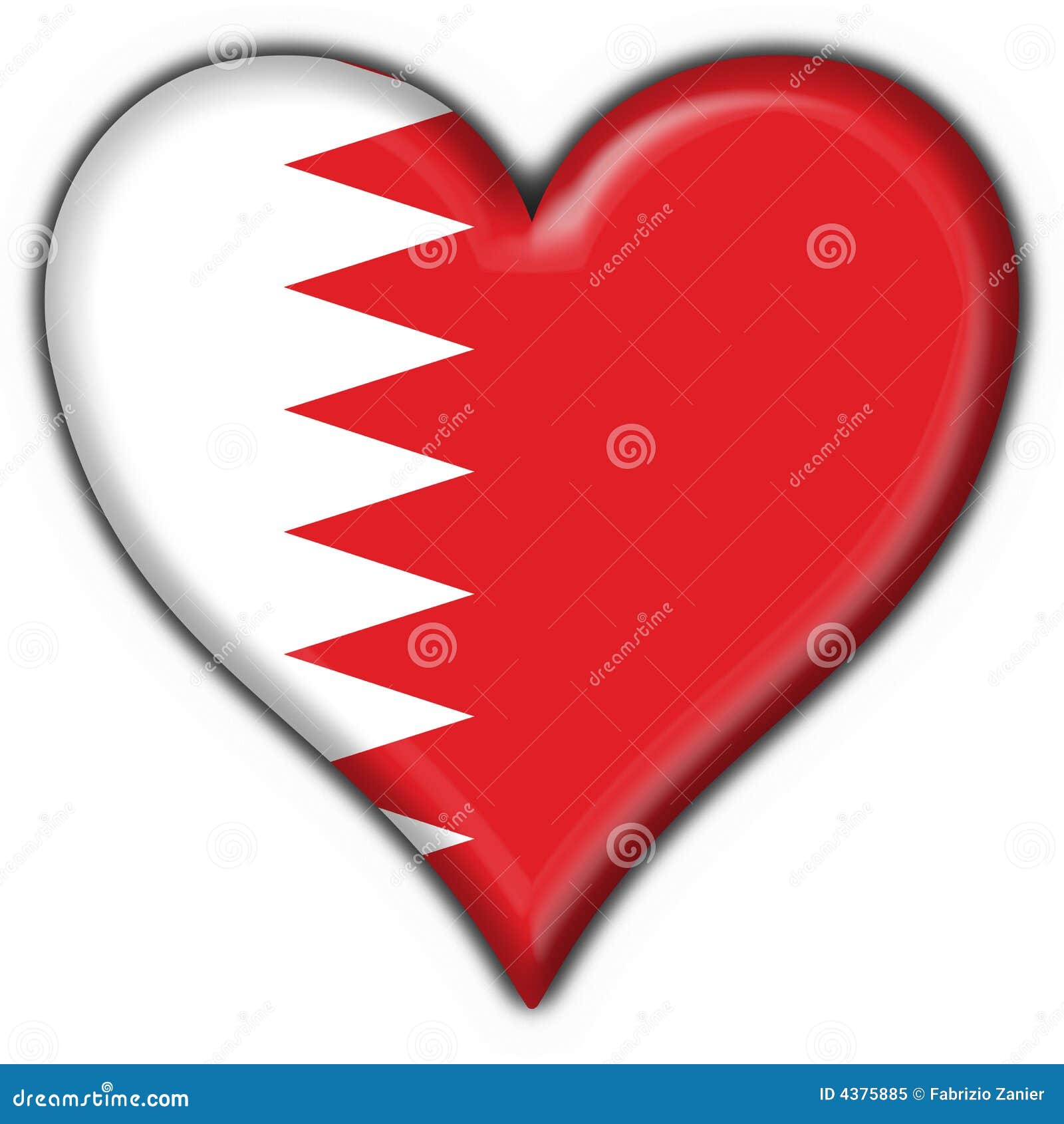 Bahrain Button Flag Heart Shape Stock Illustration - Illustration of ...