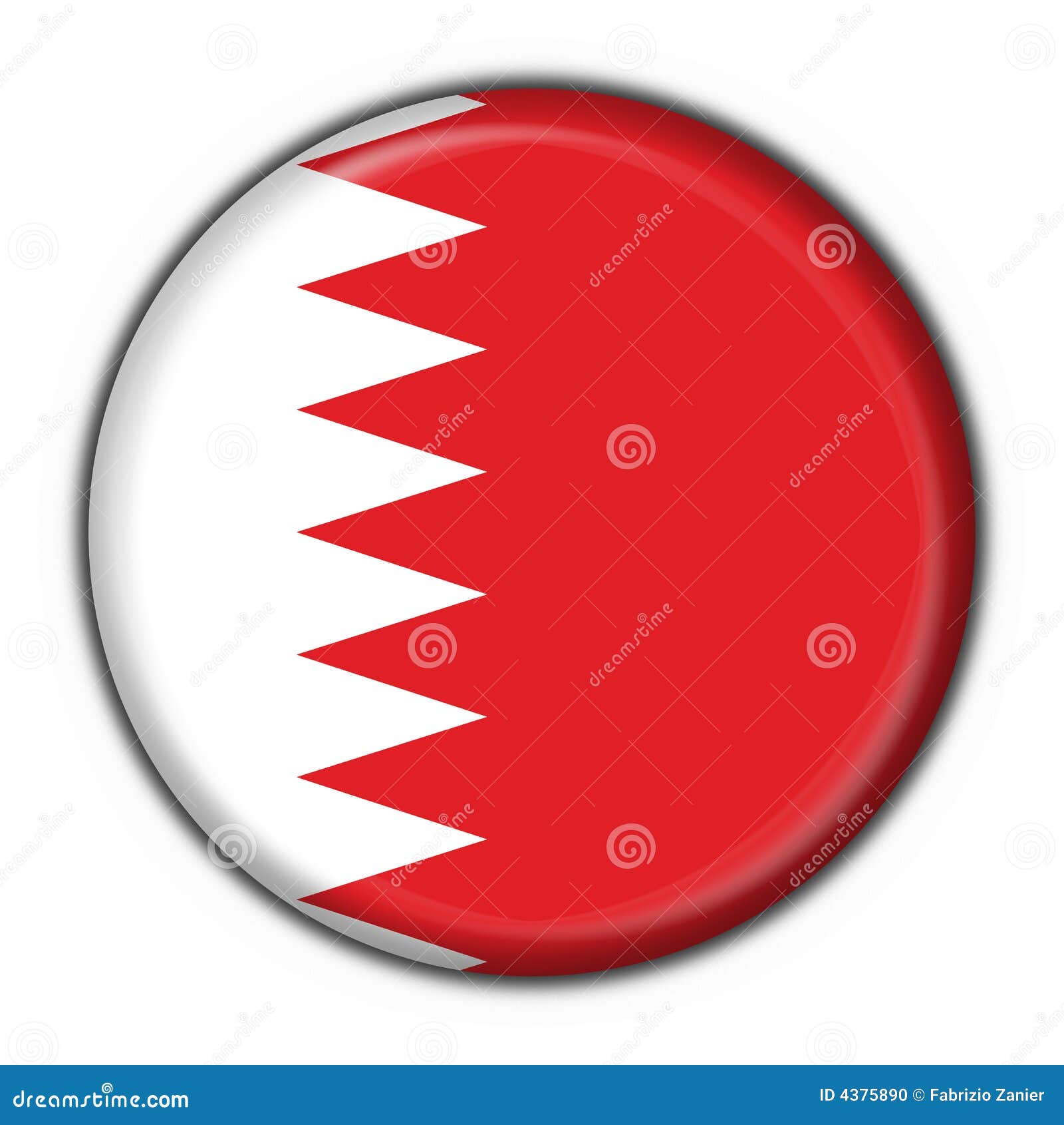 Bahrain Button Flag Round Shape Stock Illustration - Illustration of ...