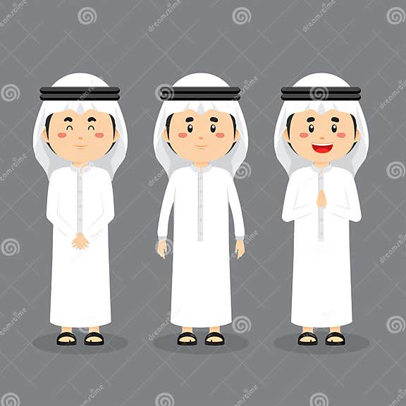 Bahrain Character with Various Expression Stock Vector - Illustration ...
