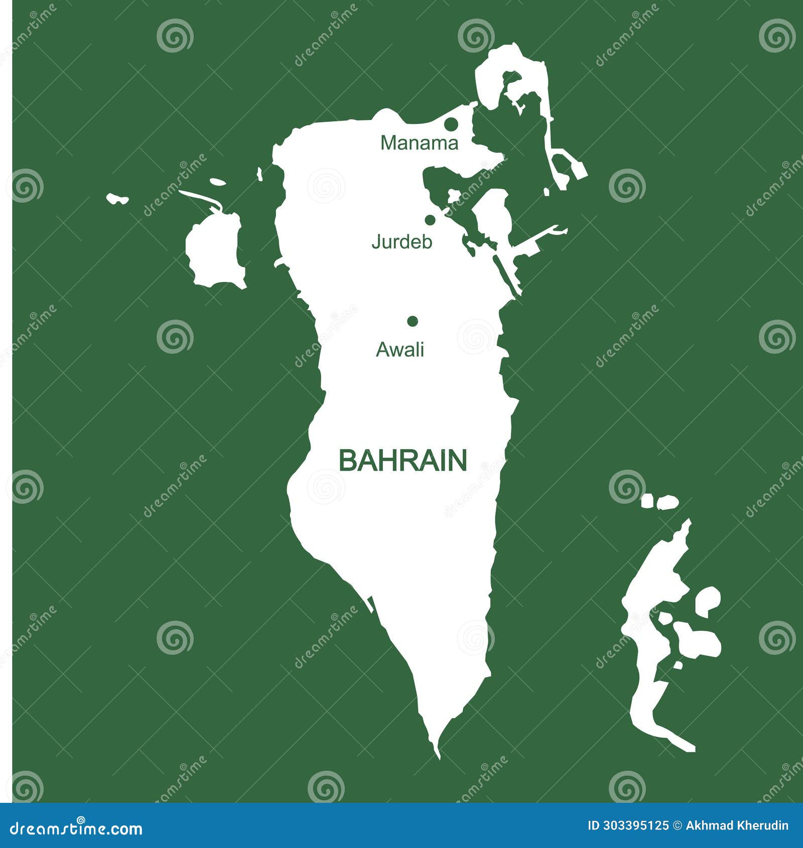 Bahrain country map stock vector. Illustration of business - 303395125