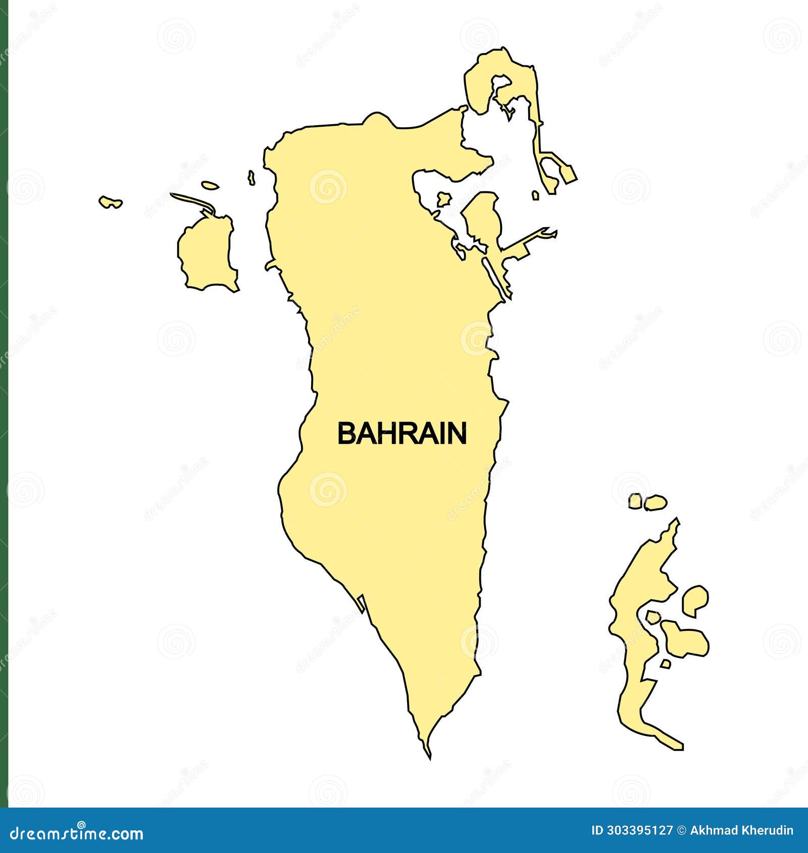 Bahrain country map stock vector. Illustration of destination - 303395127