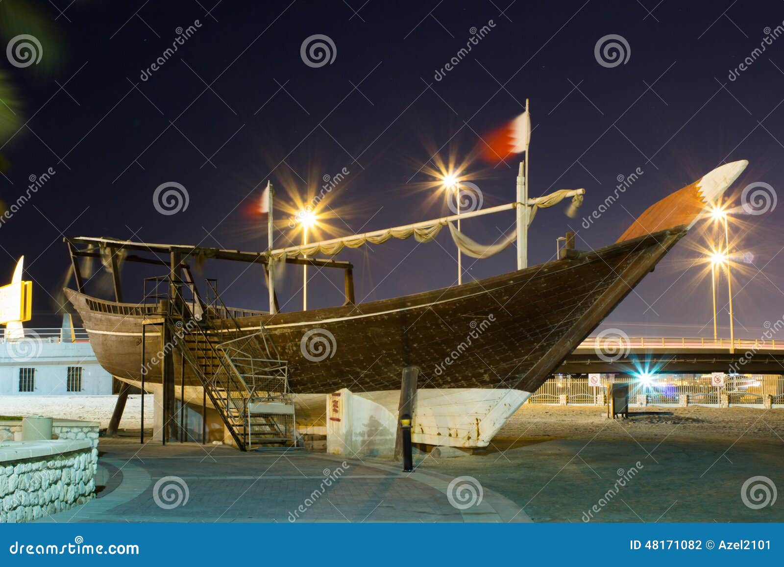 Bahrain Dow stock photo. Image of night, long, exposure - 48171082