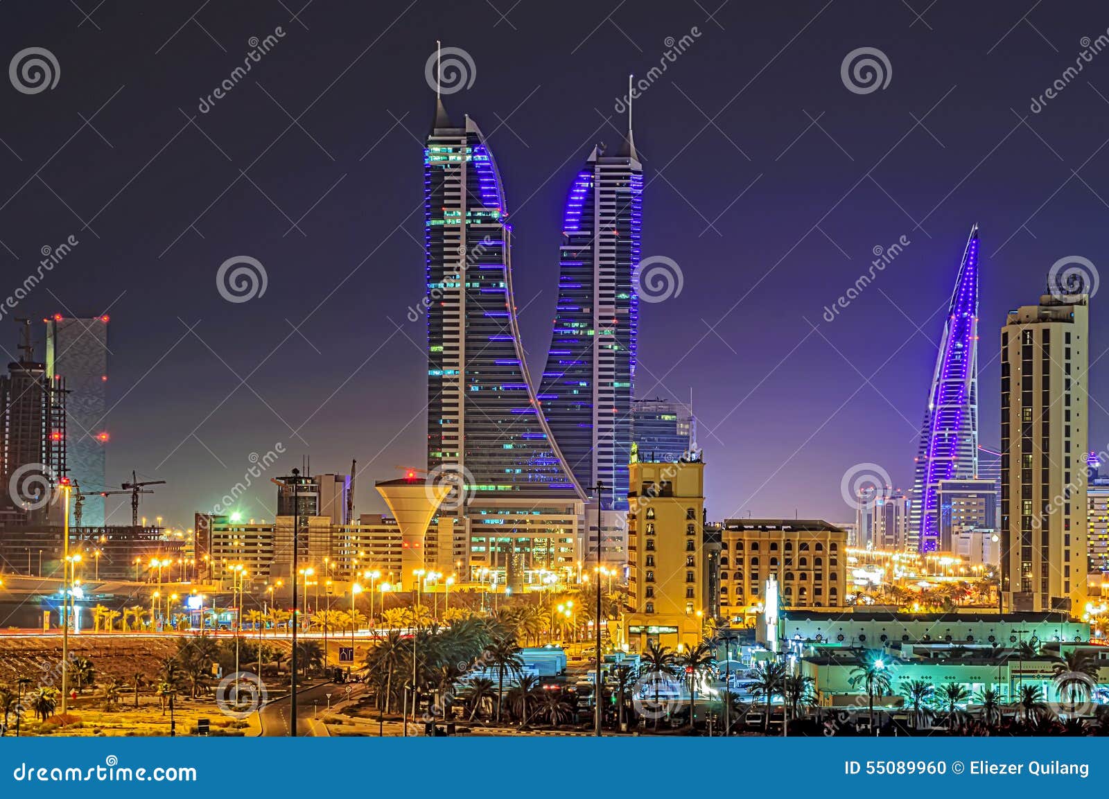 Bahrain Financial Harbor stock photo. Image of island - 55089960