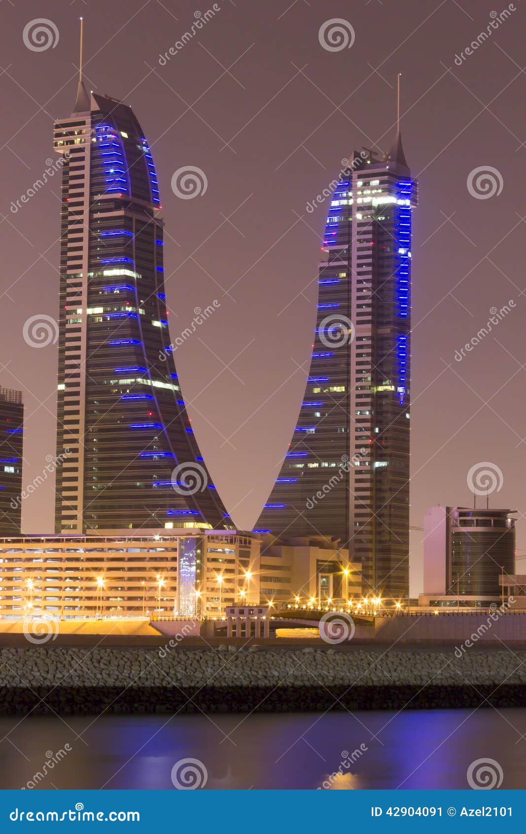 Bahrain Financial Harbor editorial photo. Image of reflection - 42904091