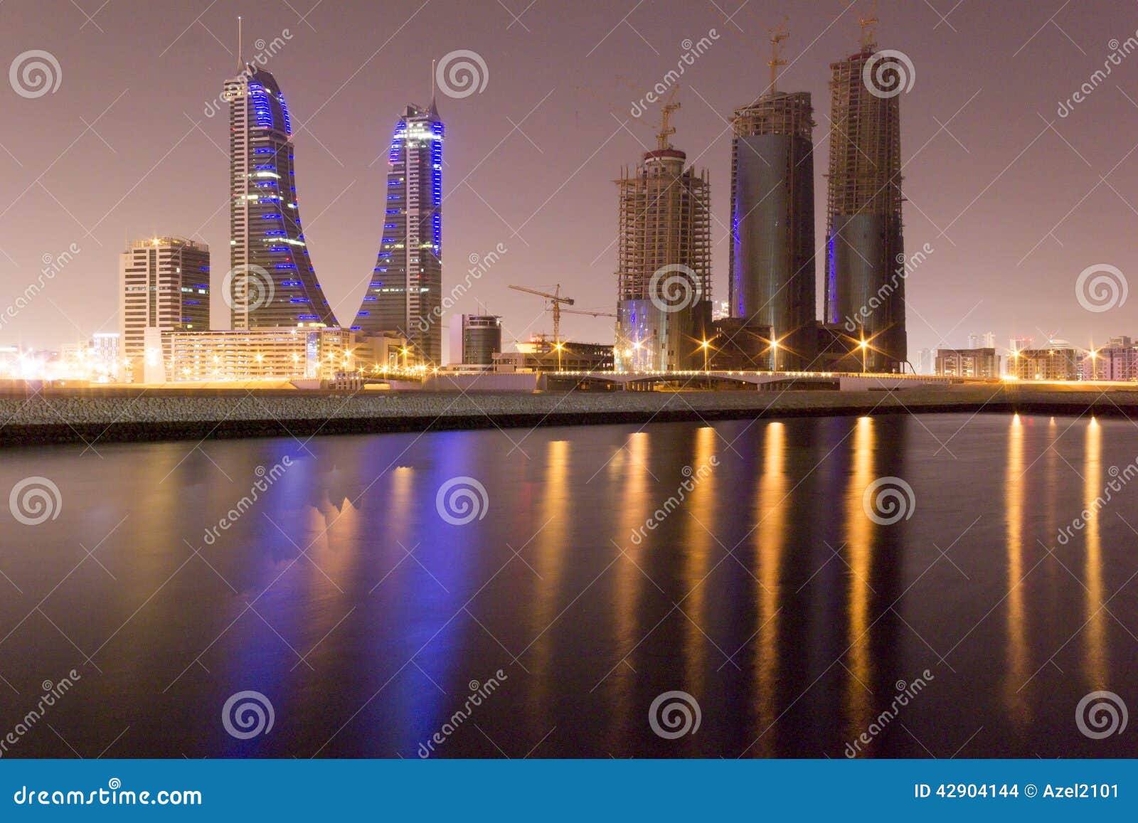 Bahrain Financial Harbor editorial stock image. Image of water - 42904144