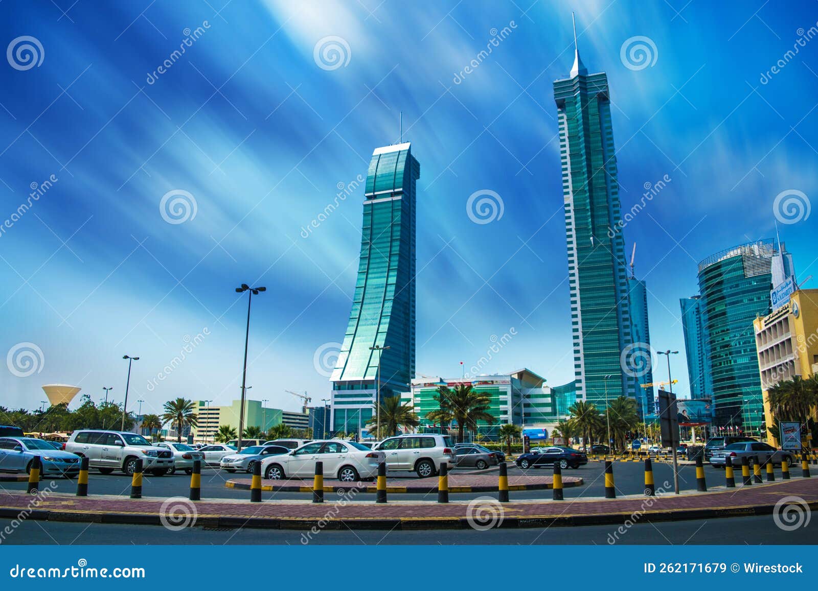 Bahrain Financial Harbour Buildings on Cloudy Day, Manama. Editorial ...