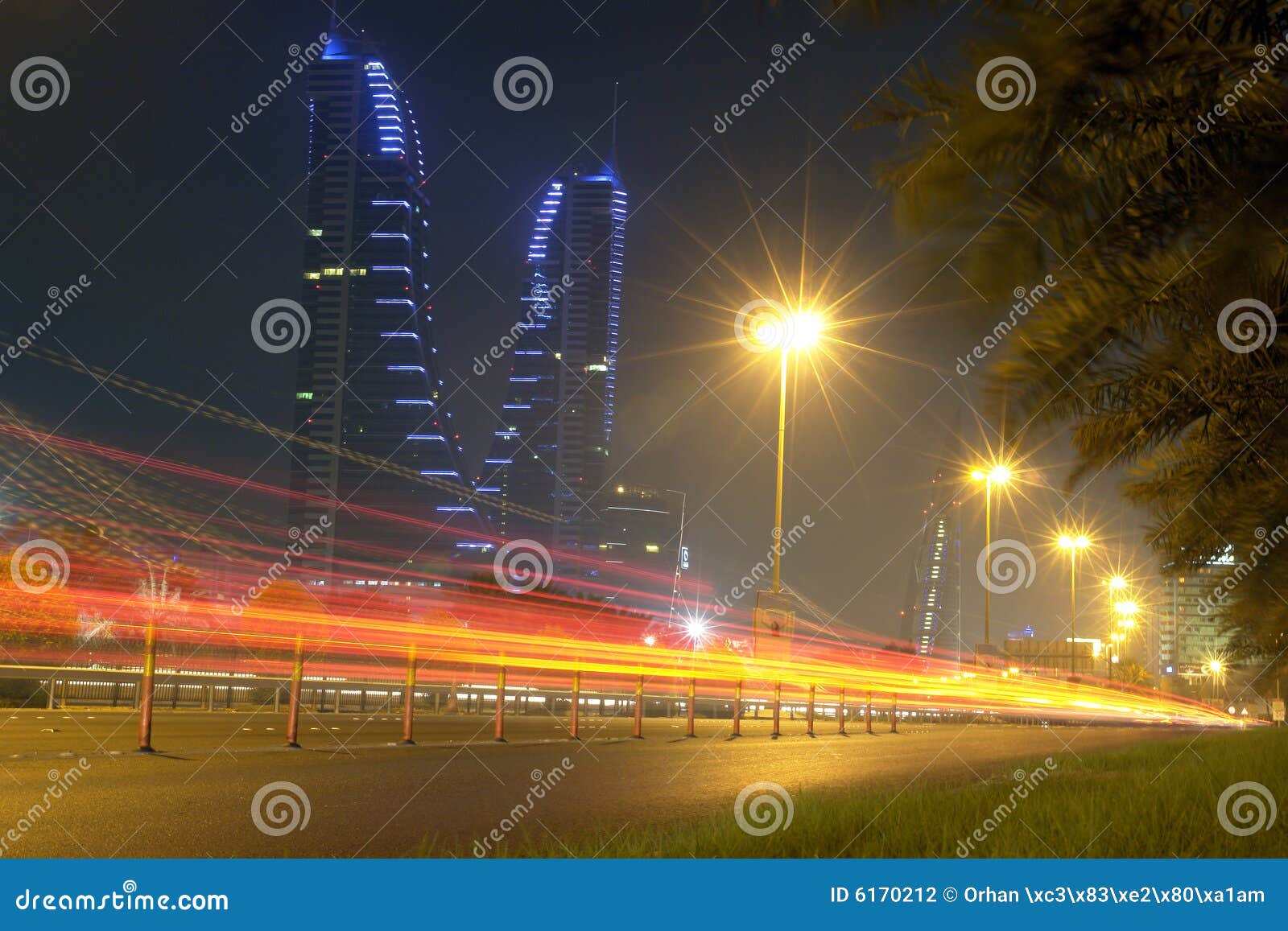Bahrain Financial Harbour - Night Scene Editorial Photography - Image ...