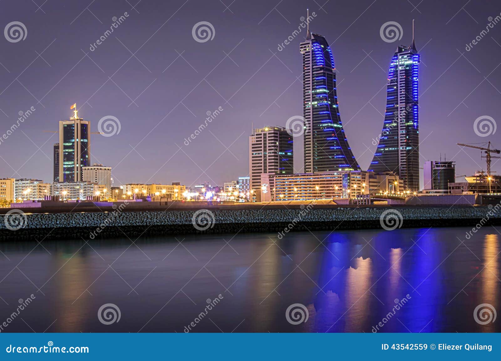 Bahrain financial harbour stock image. Image of high - 43542559