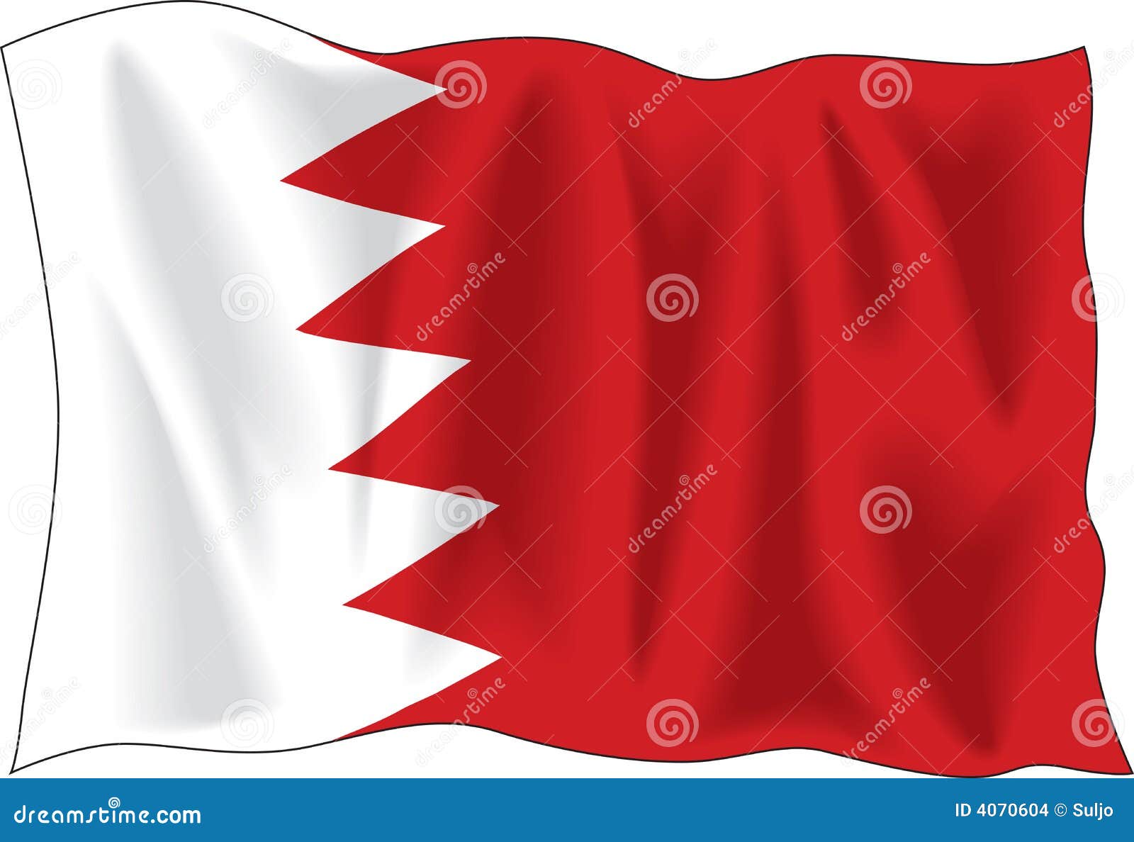 Bahrain flag stock illustration. Illustration of asia - 4070604
