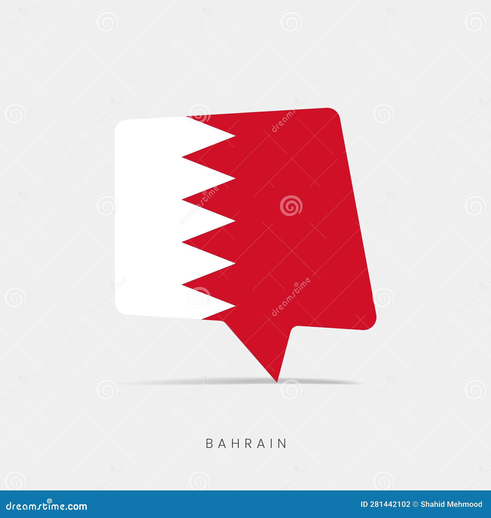 Bahrain Flag Bubble Chat Icon Stock Vector - Illustration of flat ...