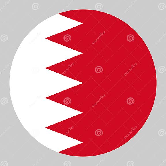 Bahrain Flag, Circle Frame, Round Icon Stock Vector - Illustration of ...