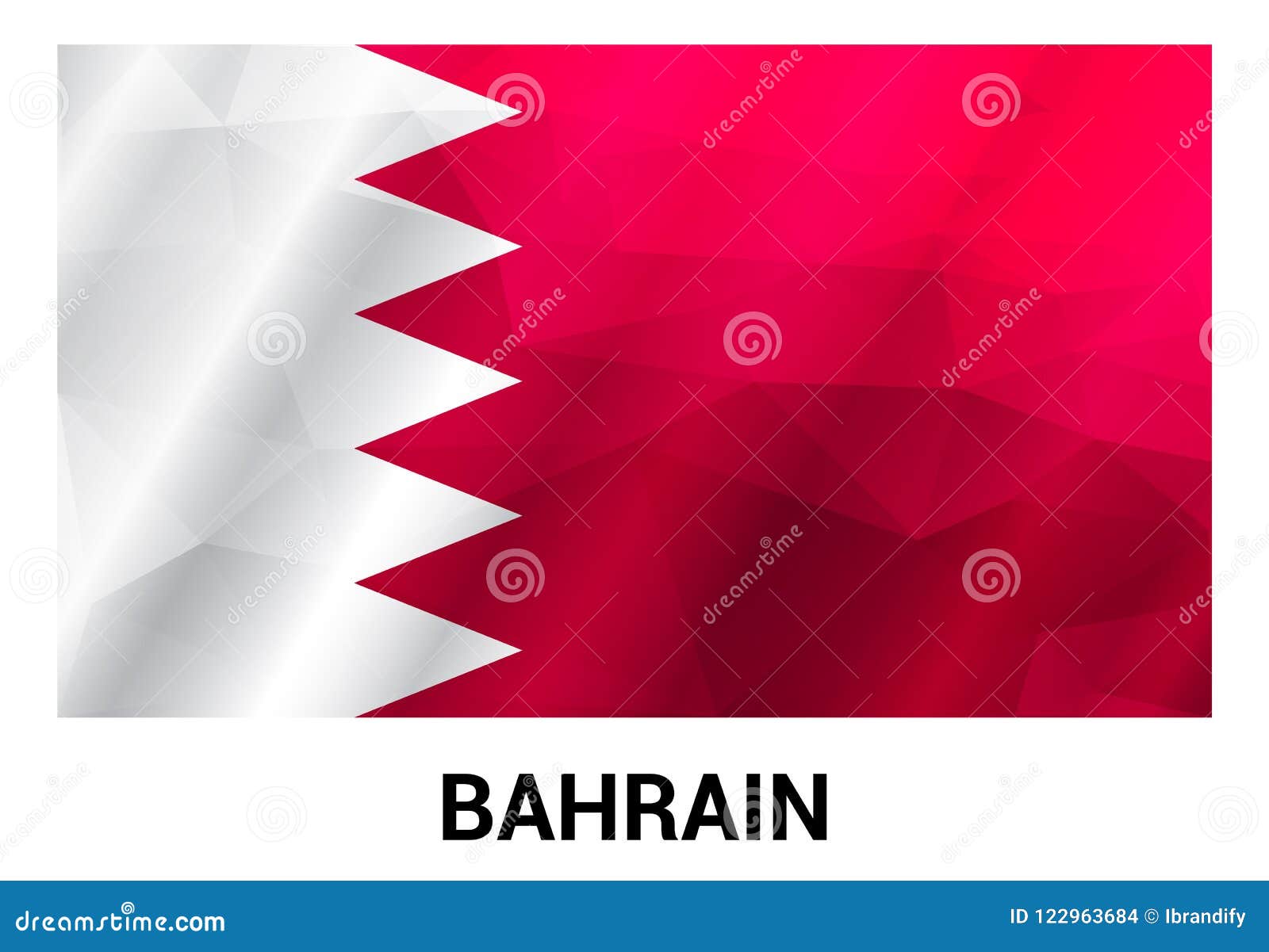 Bahrain flag design vector stock vector. Illustration of country ...