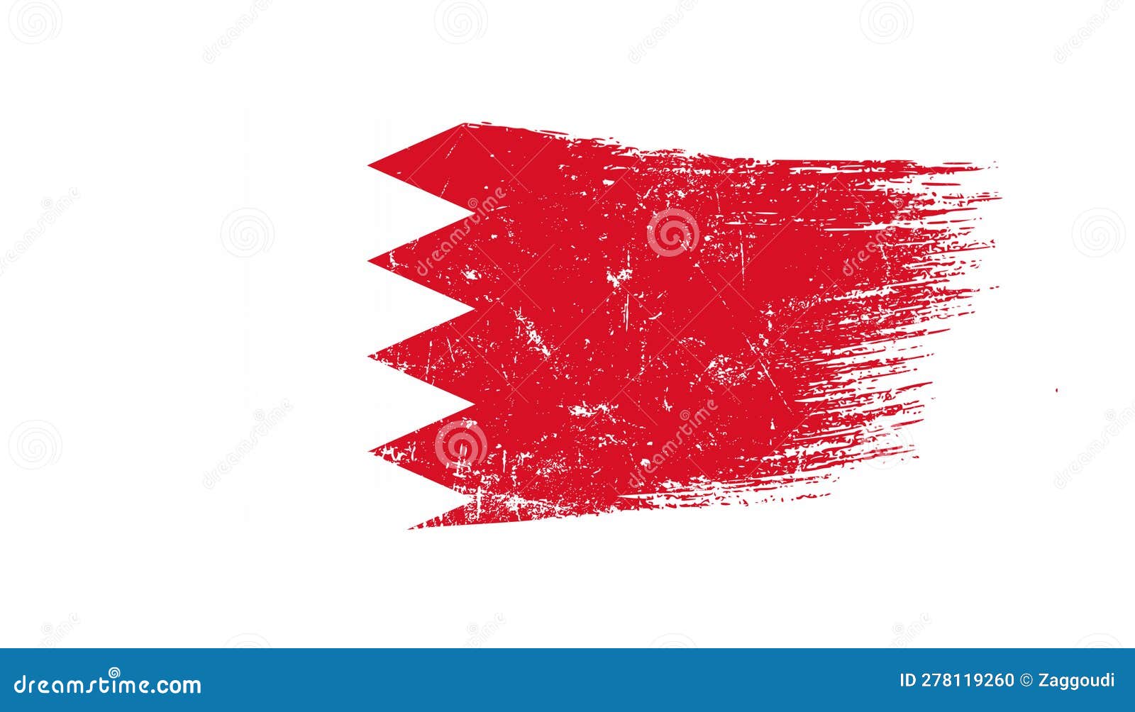 Bahrain Flag Designed in Brush Strokes and Grunge Texture Stock ...