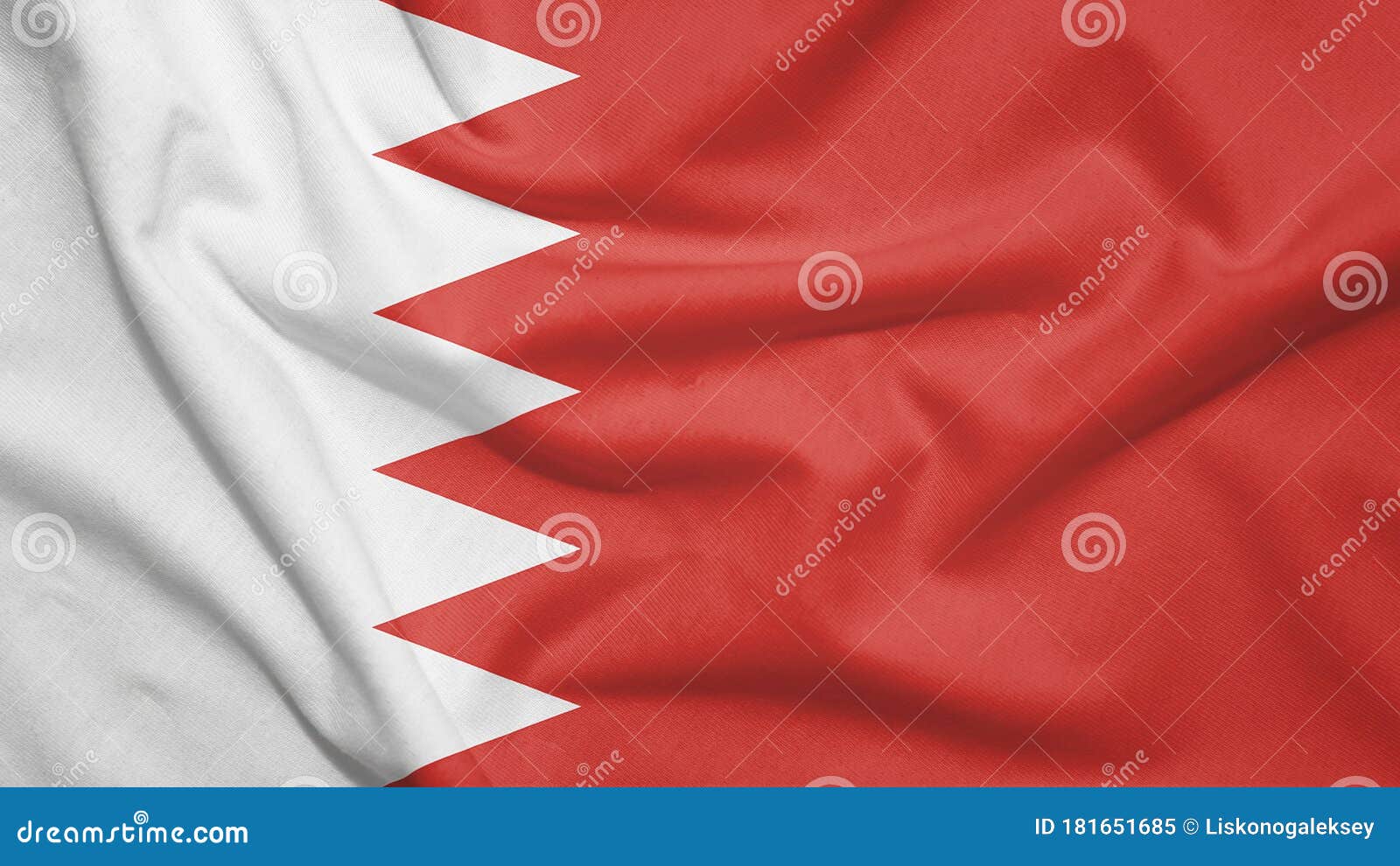 Bahrain Flag with Fabric Texture Stock Illustration - Illustration of ...