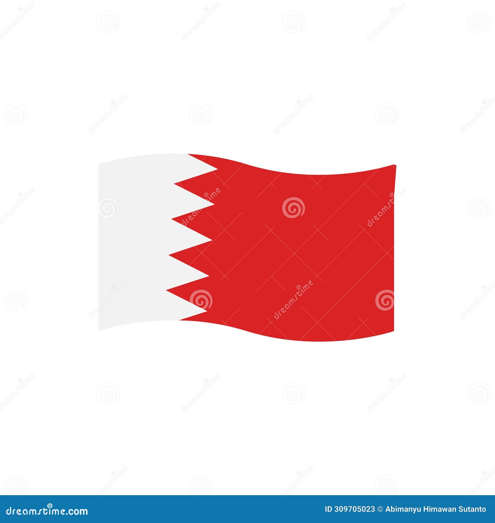 Bahrain flag icon vector stock vector. Illustration of sign - 309705023