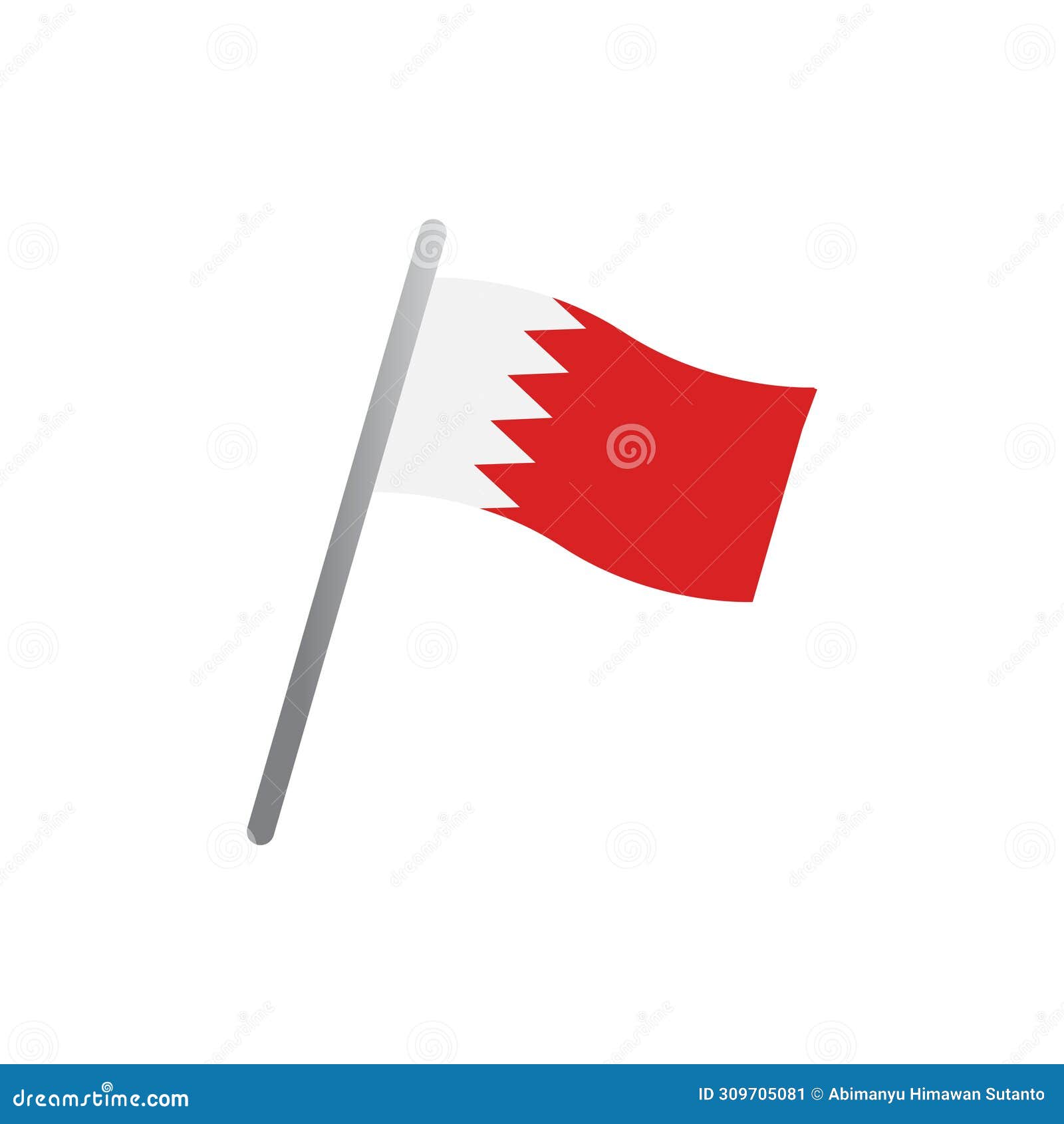 Bahrain flag icon vector stock vector. Illustration of asia - 309705081