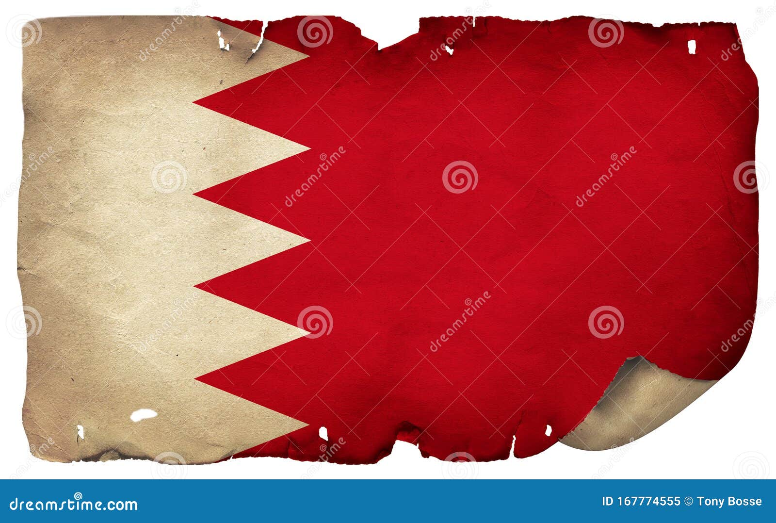 Bahrain Flag on Old Paper stock image. Image of arabic - 167774555