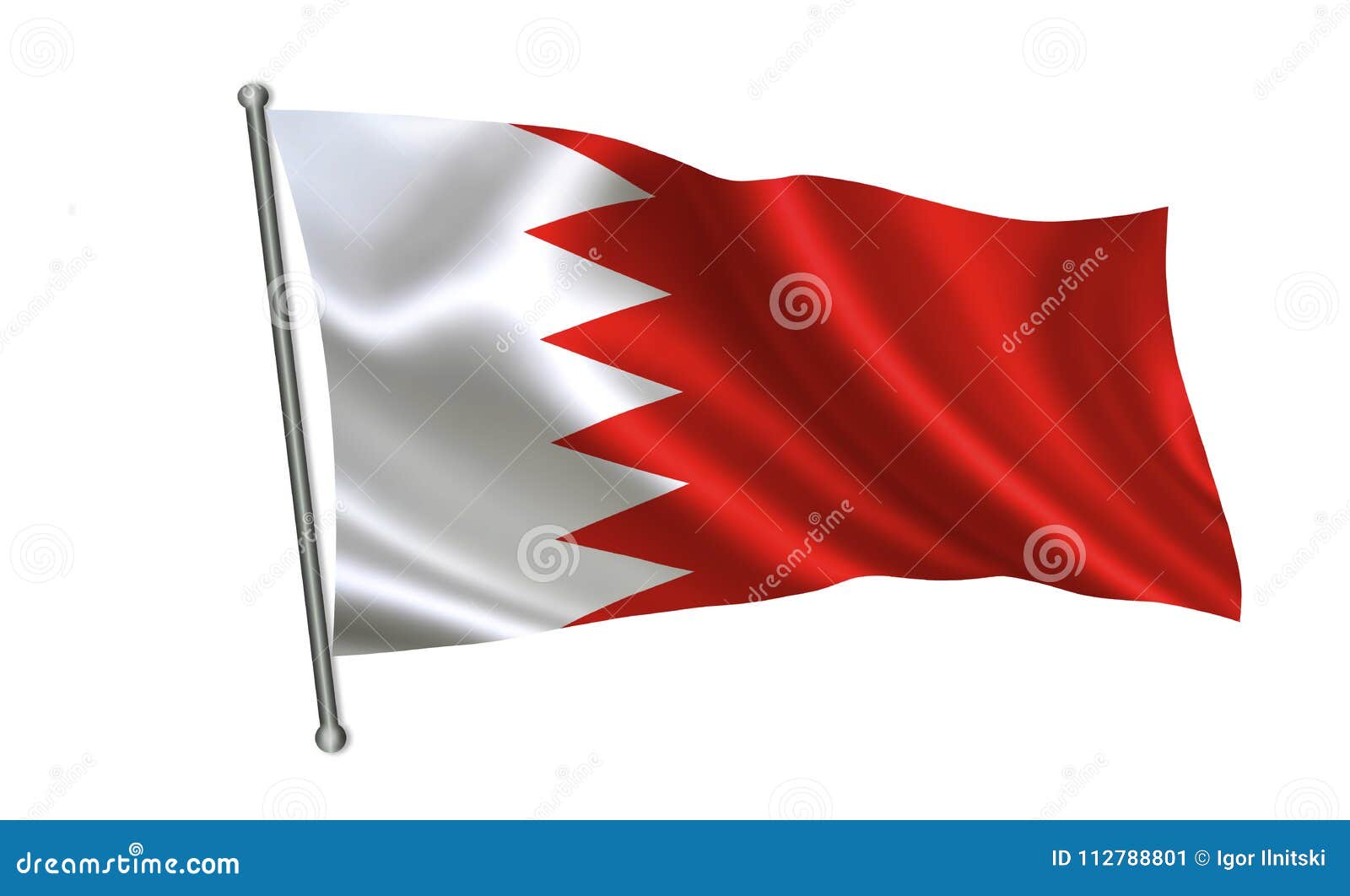 Bahrain Flag. a Series of `Flags of the World Stock Illustration ...
