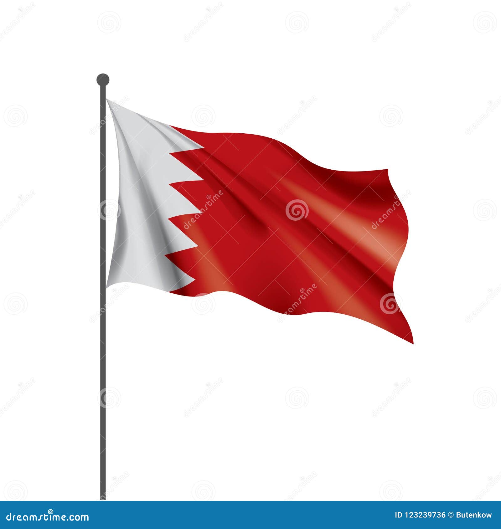 Bahrain Flag, Vector Illustration Stock Vector - Illustration of ...