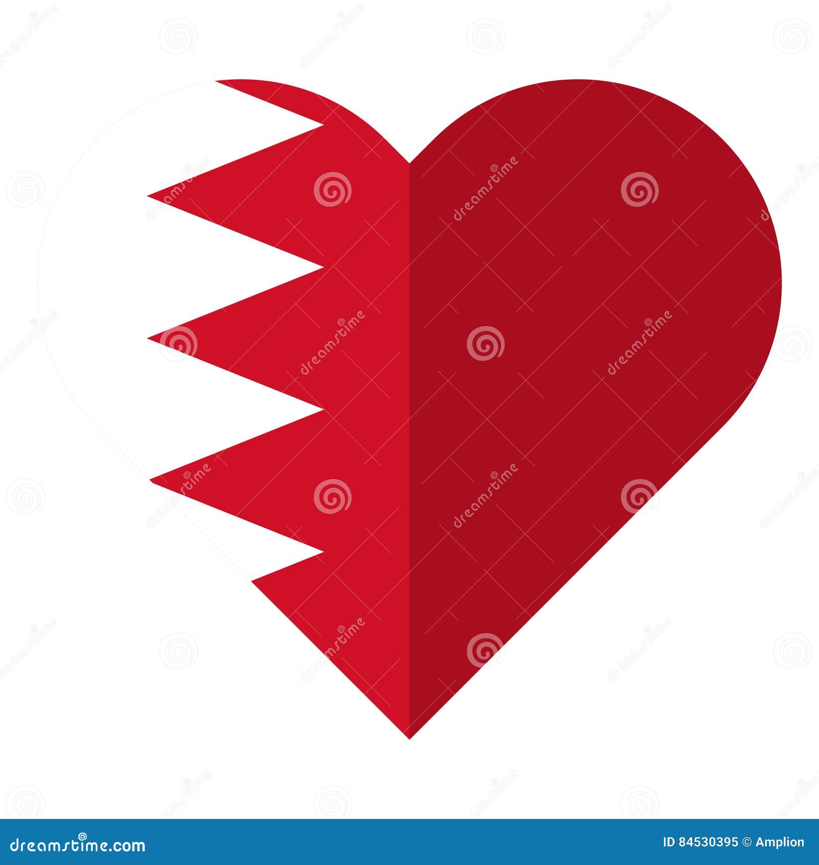 Bahrain flat heart flag stock vector. Illustration of emblem - 84530395