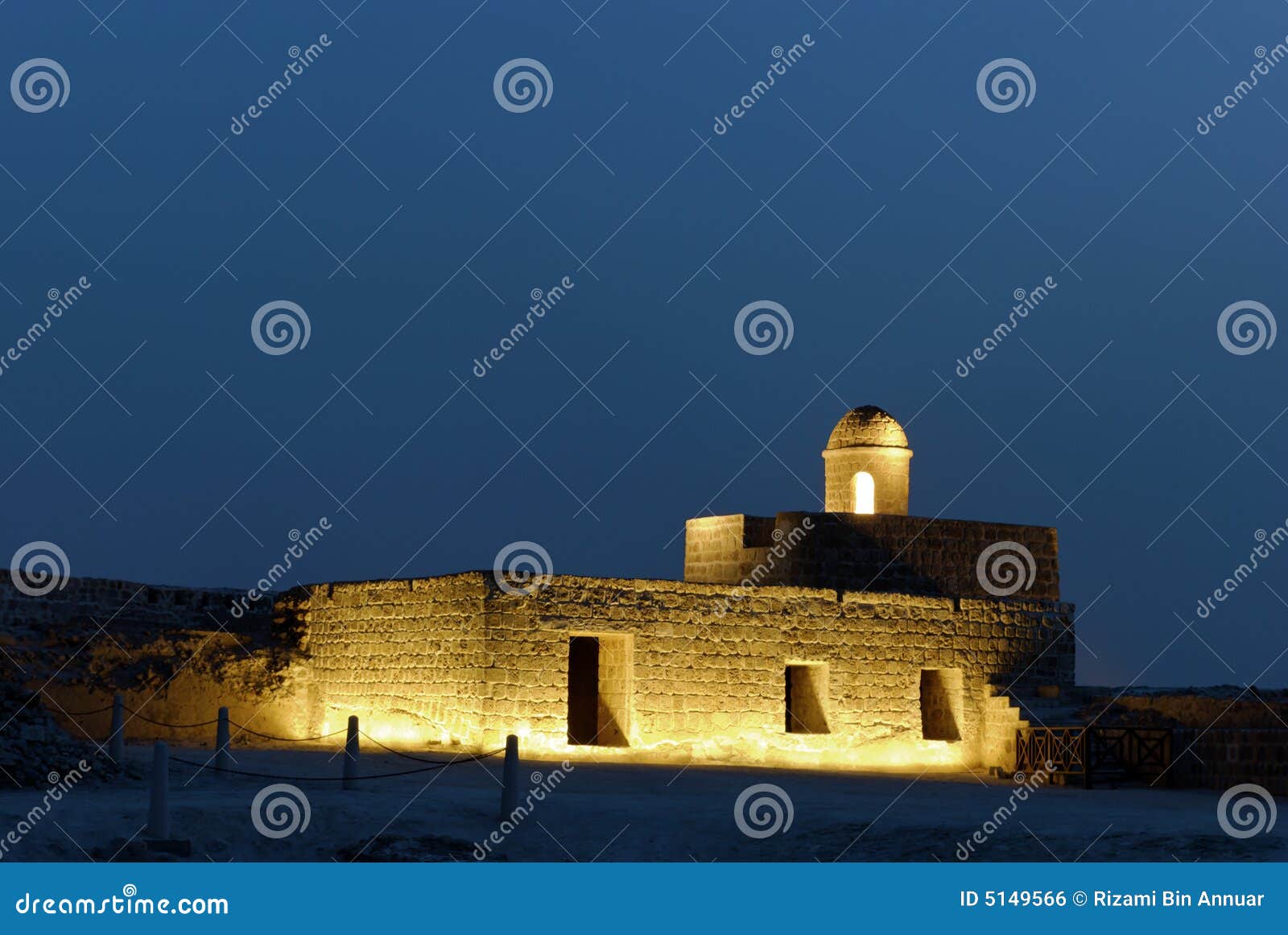 Bahrain Fort - 1 stock photo. Image of nightshot, arab - 5149566