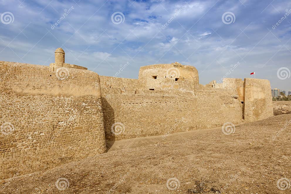 Bahrain Fort stock image. Image of castle, asia, landmark - 144116579