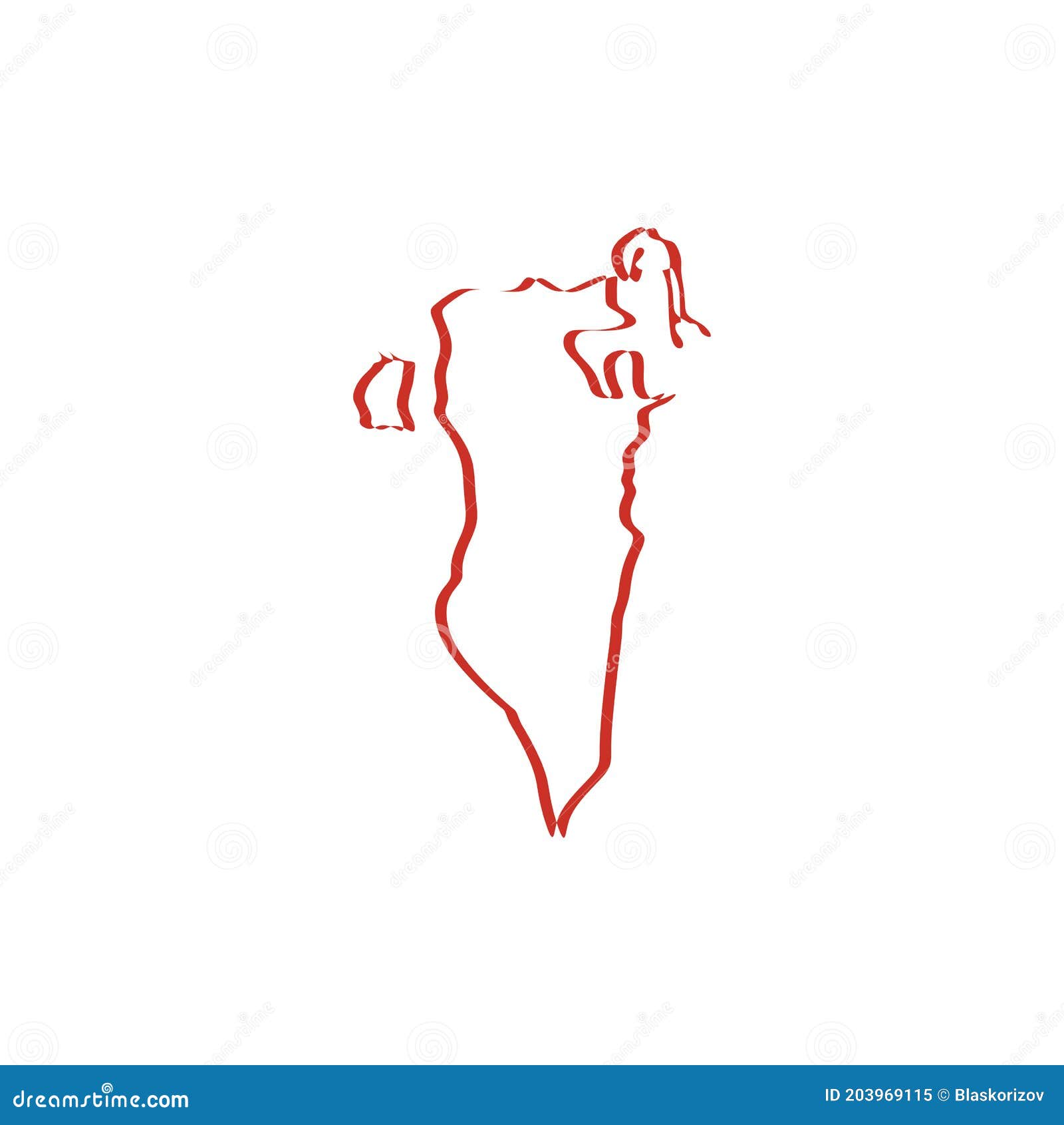 Bahrain Map Icon Vector Element Stock Vector - Illustration of country ...