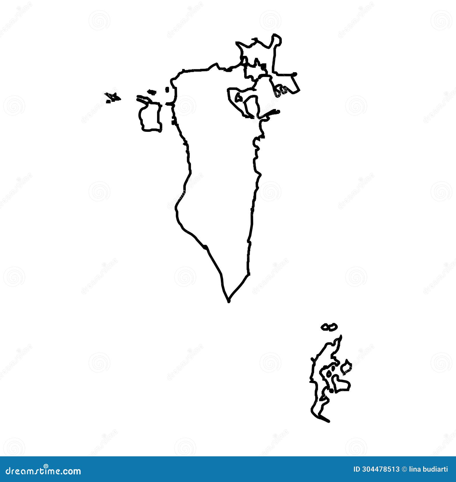 Bahrain map icon stock illustration. Illustration of simple - 304478513
