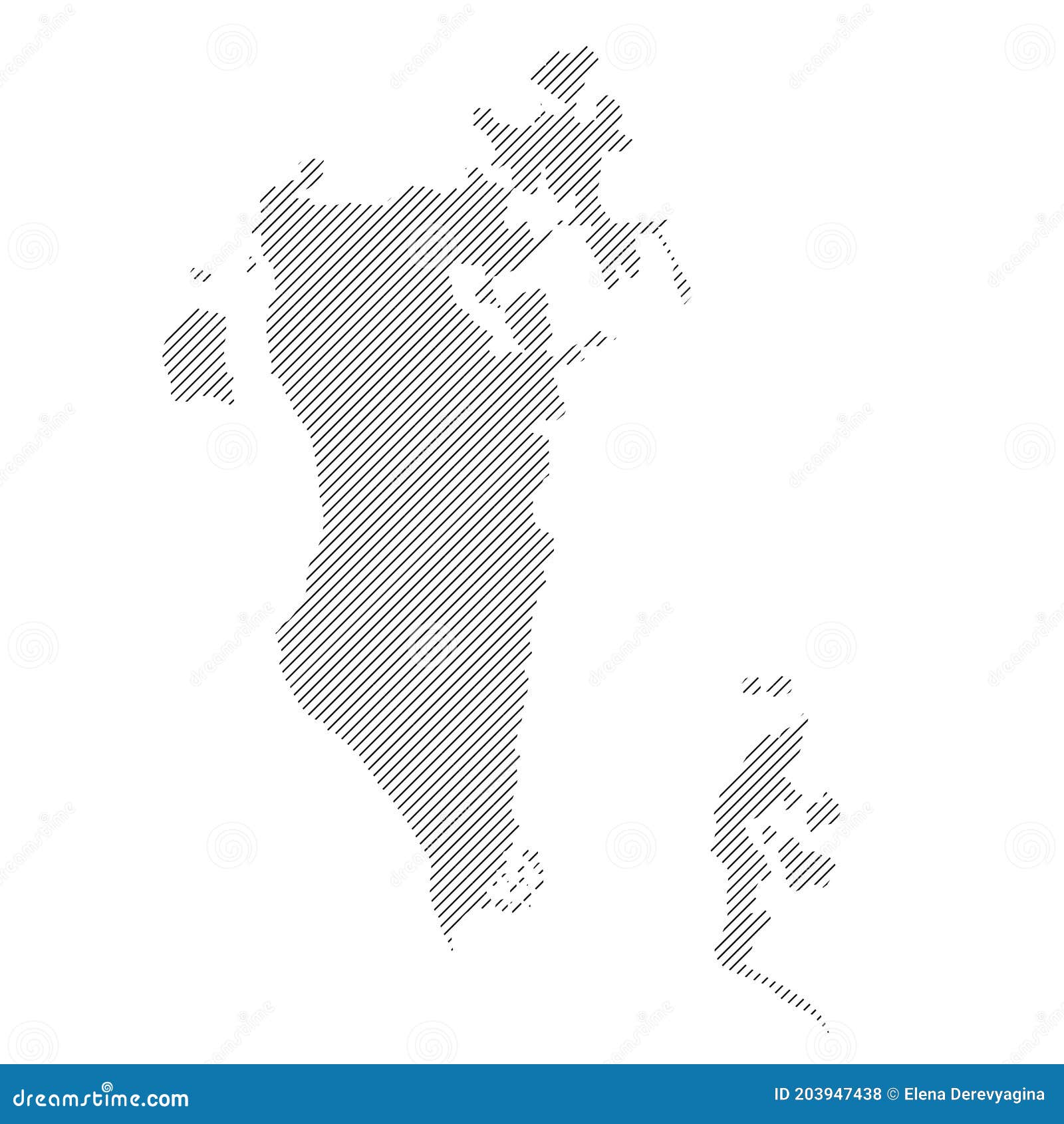 Bahrain Map from Pattern of Black Slanted Parallel Lines. Vector ...