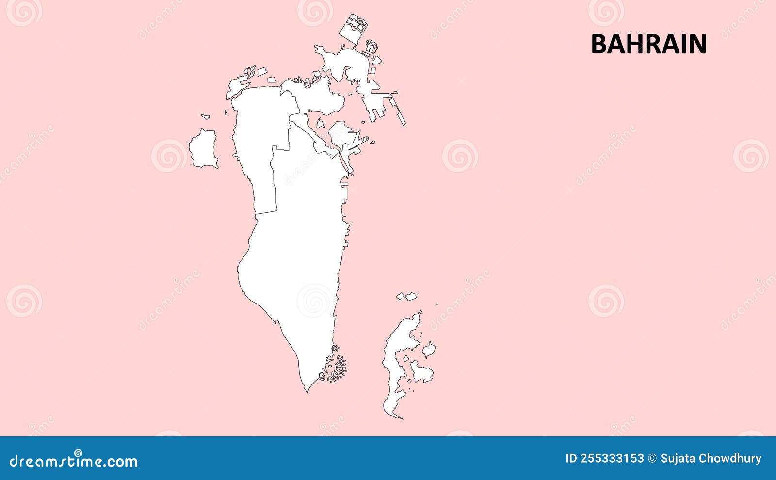 Bahrain Map. State and District Map of Bahrain Stock Illustration ...