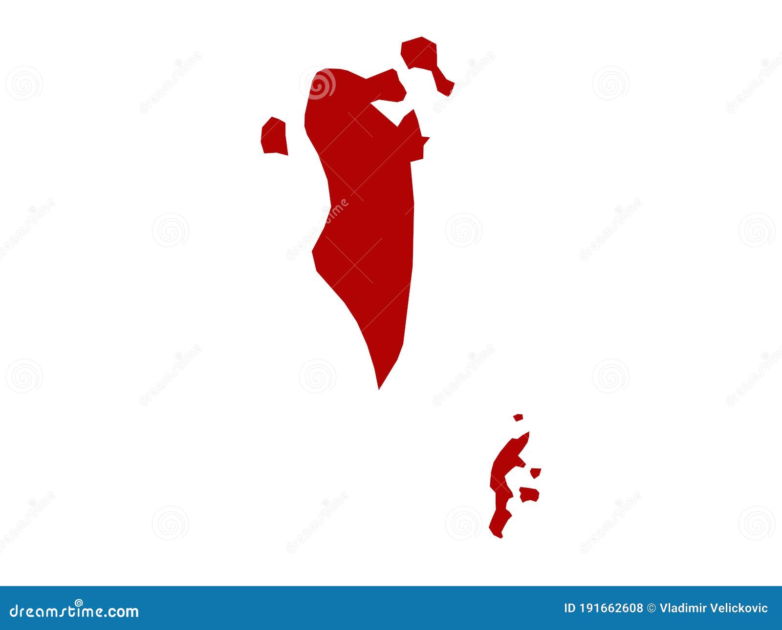 Bahrain Map - State of the Kingdom of Bahrain Stock Illustration ...