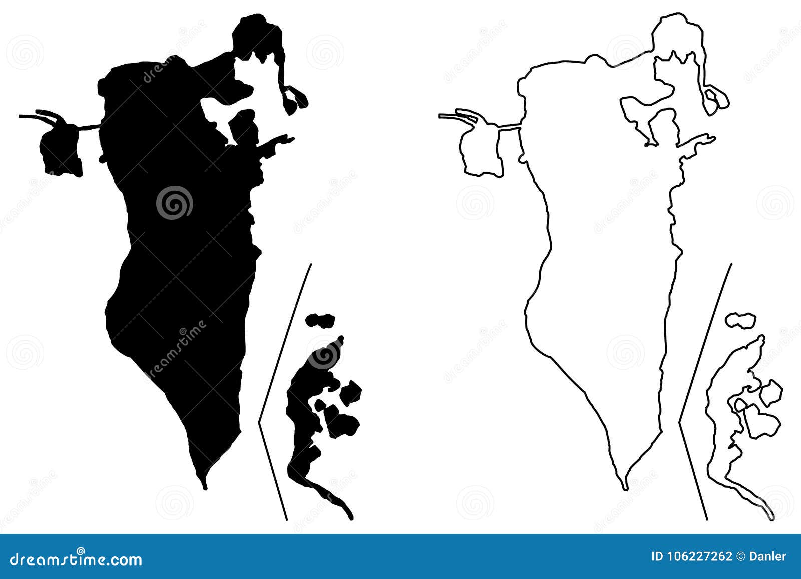 Bahrain map vector stock vector. Illustration of island - 106227262