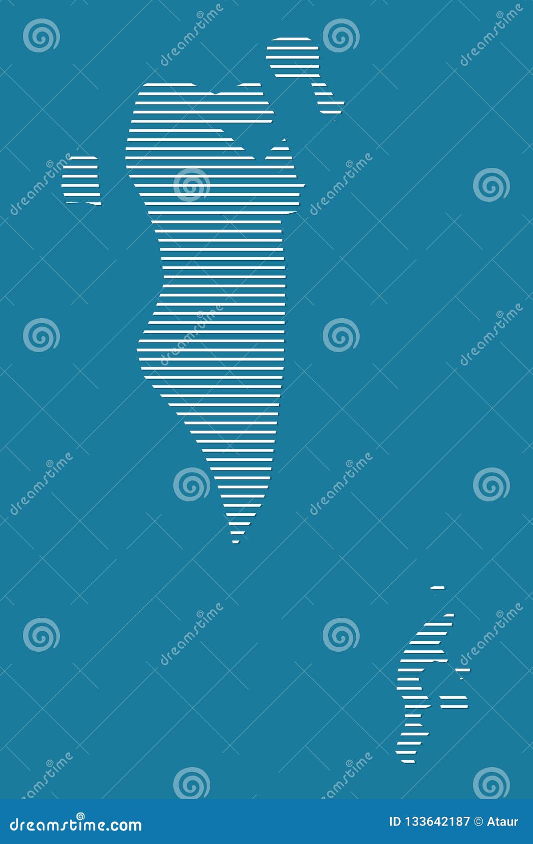 Bahrain Map Vector with Simple Straight Lines on Blue Background Stock ...
