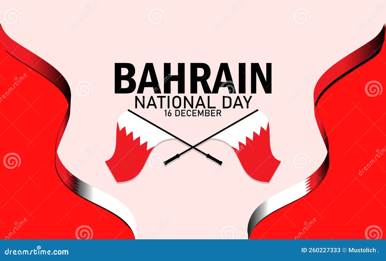 Bahrain National Day Celebration Poster Stock Illustration ...
