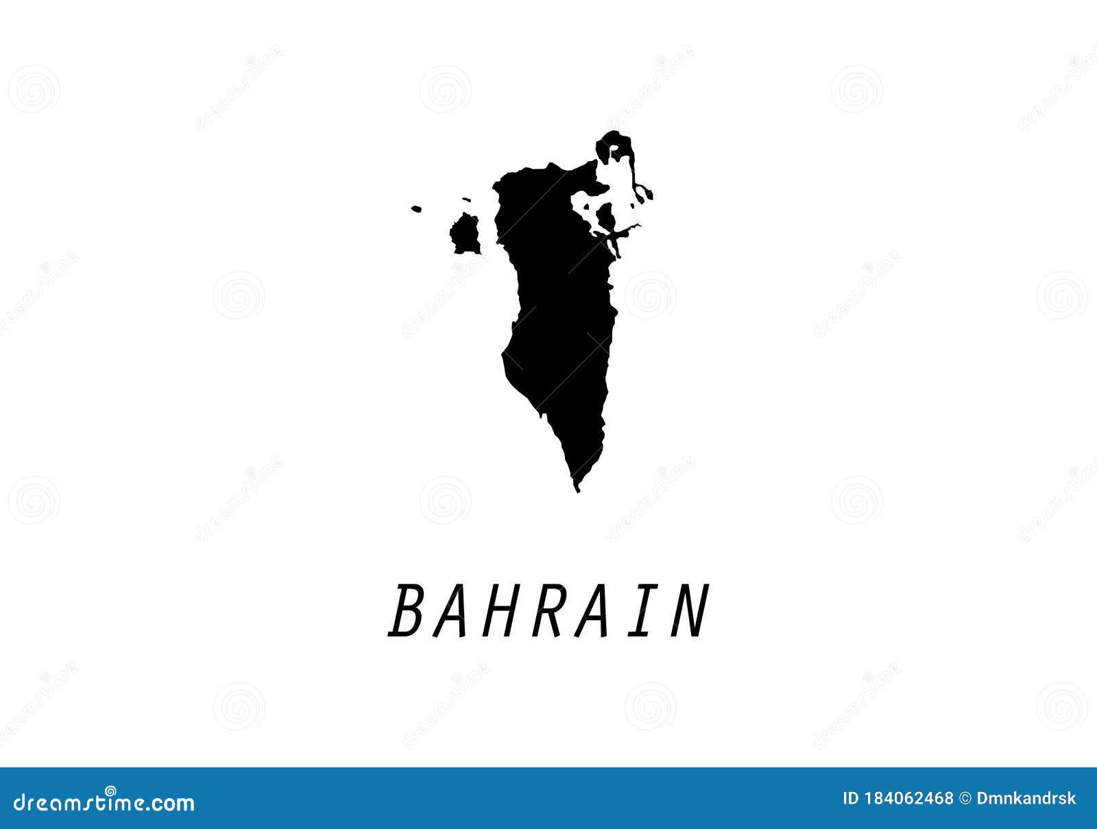 Bahrain Outline Map Country Shape State Symbol Stock Vector ...