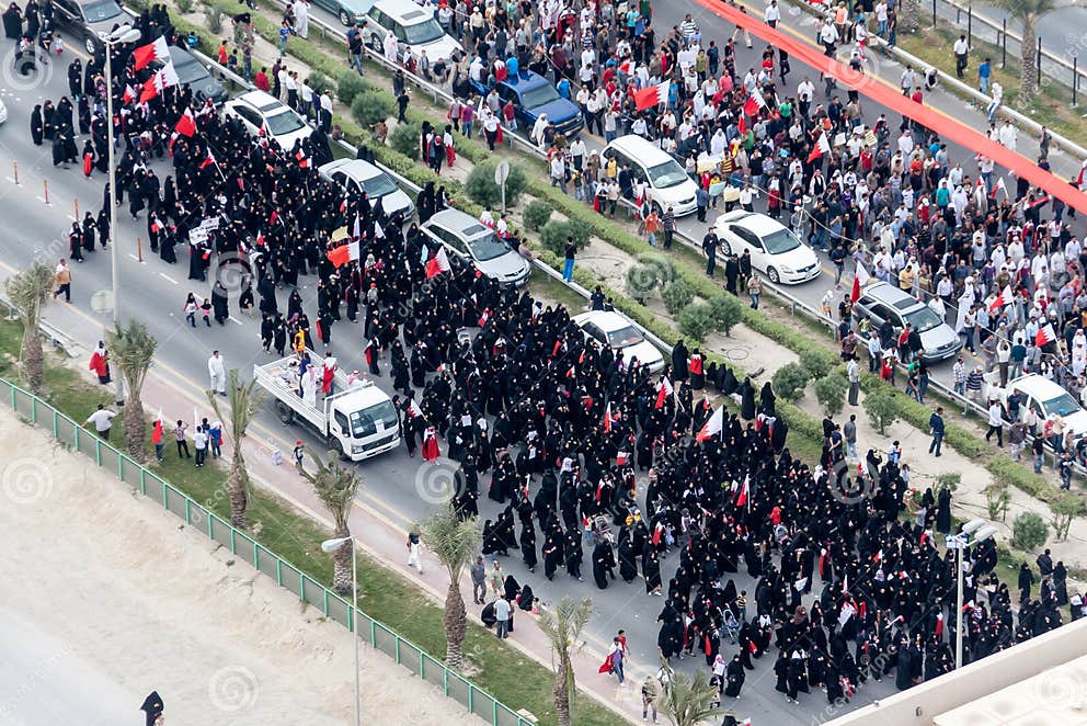 Bahrain Protests and Uprising March 2011 during Arab Spring Editorial ...