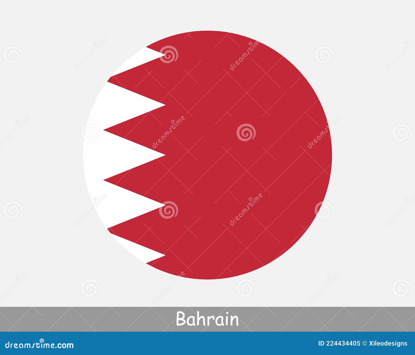 Bahrain Round Circle Flag. Bahraini Circular Button Banner Icon Stock ...
