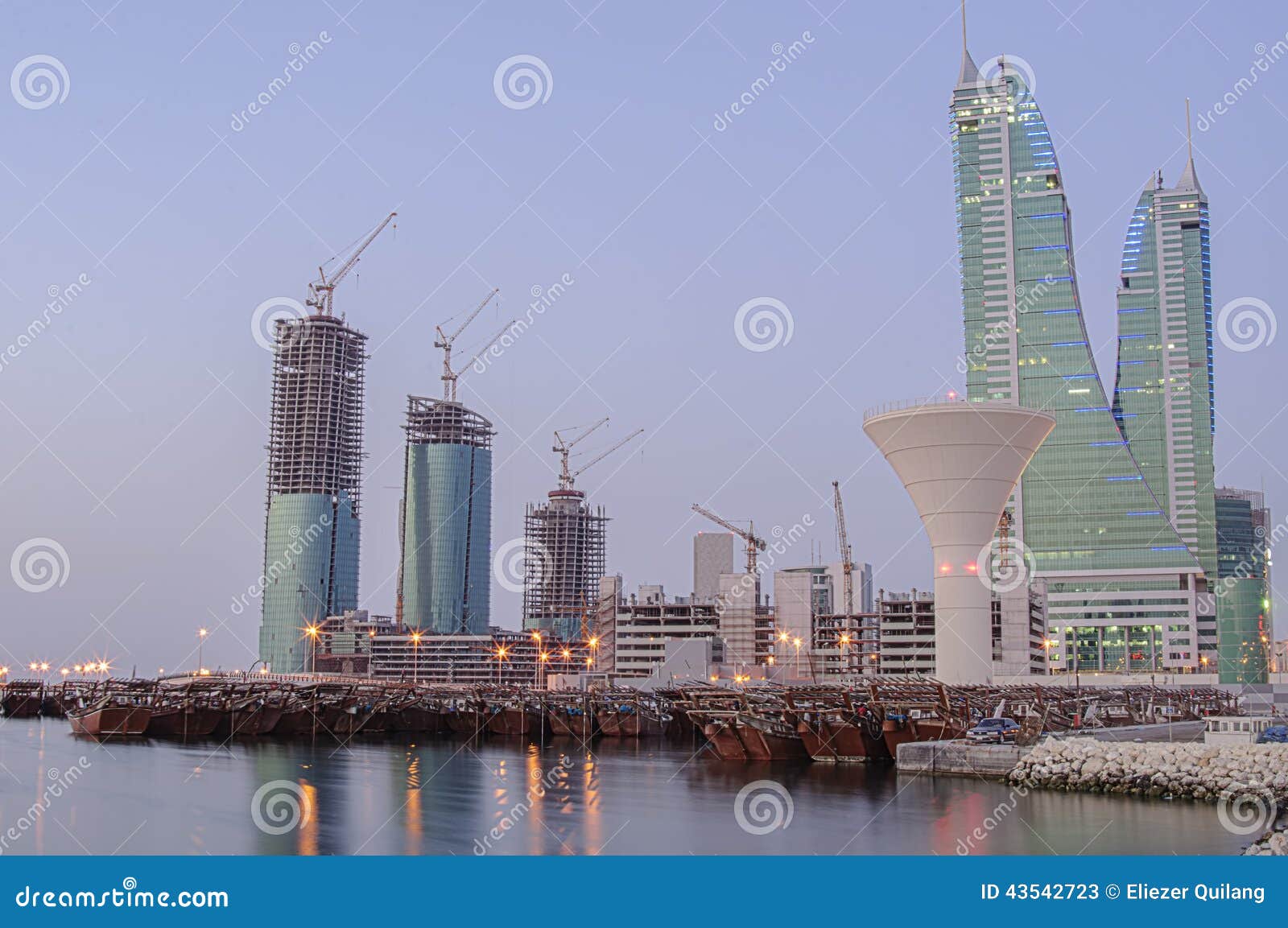 Bahrain Skyline stock image. Image of shore, manama, middleeast - 43542723