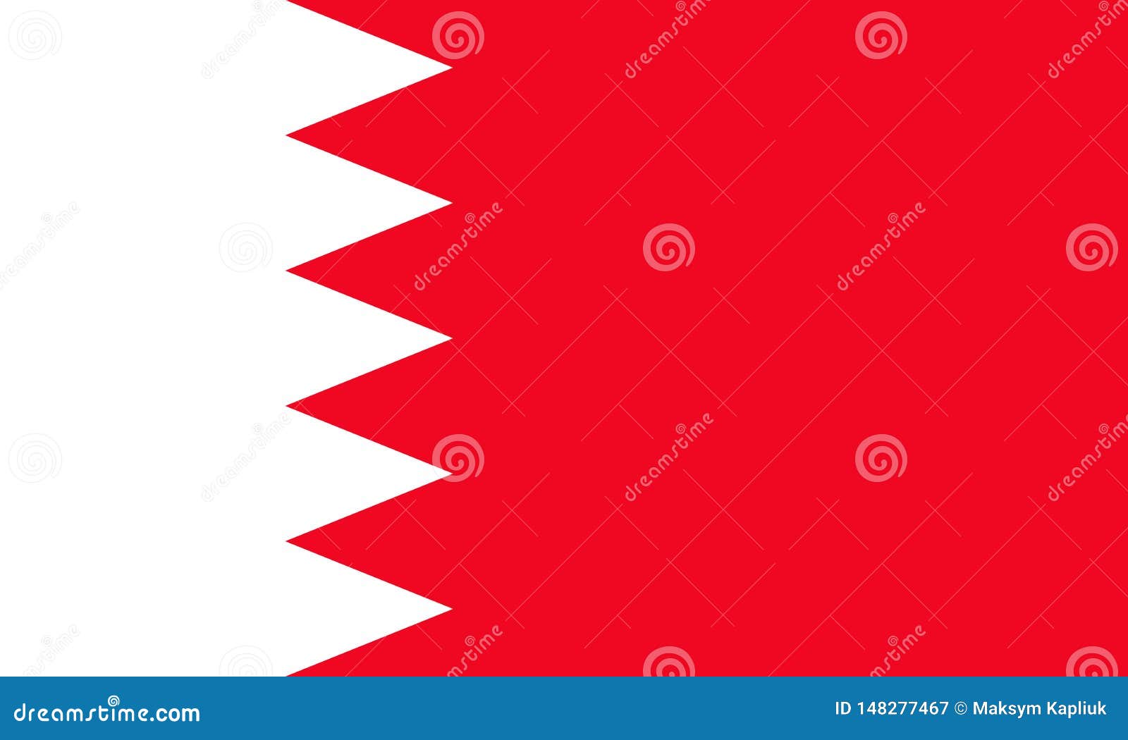 Bahrain National Flag. Vector Illustration. Manama Stock Vector ...