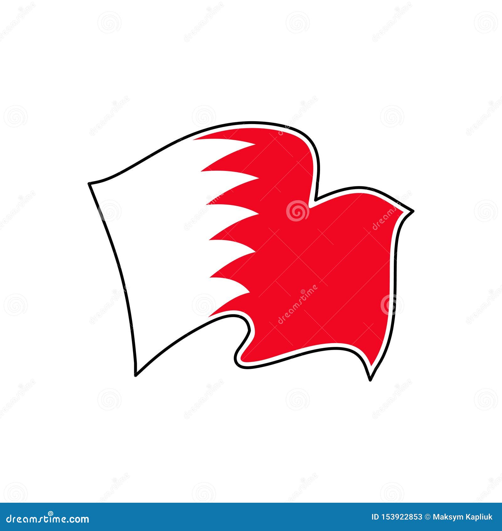 Bahrain Vector Flag. Manama Stock Vector - Illustration of rifa, design ...